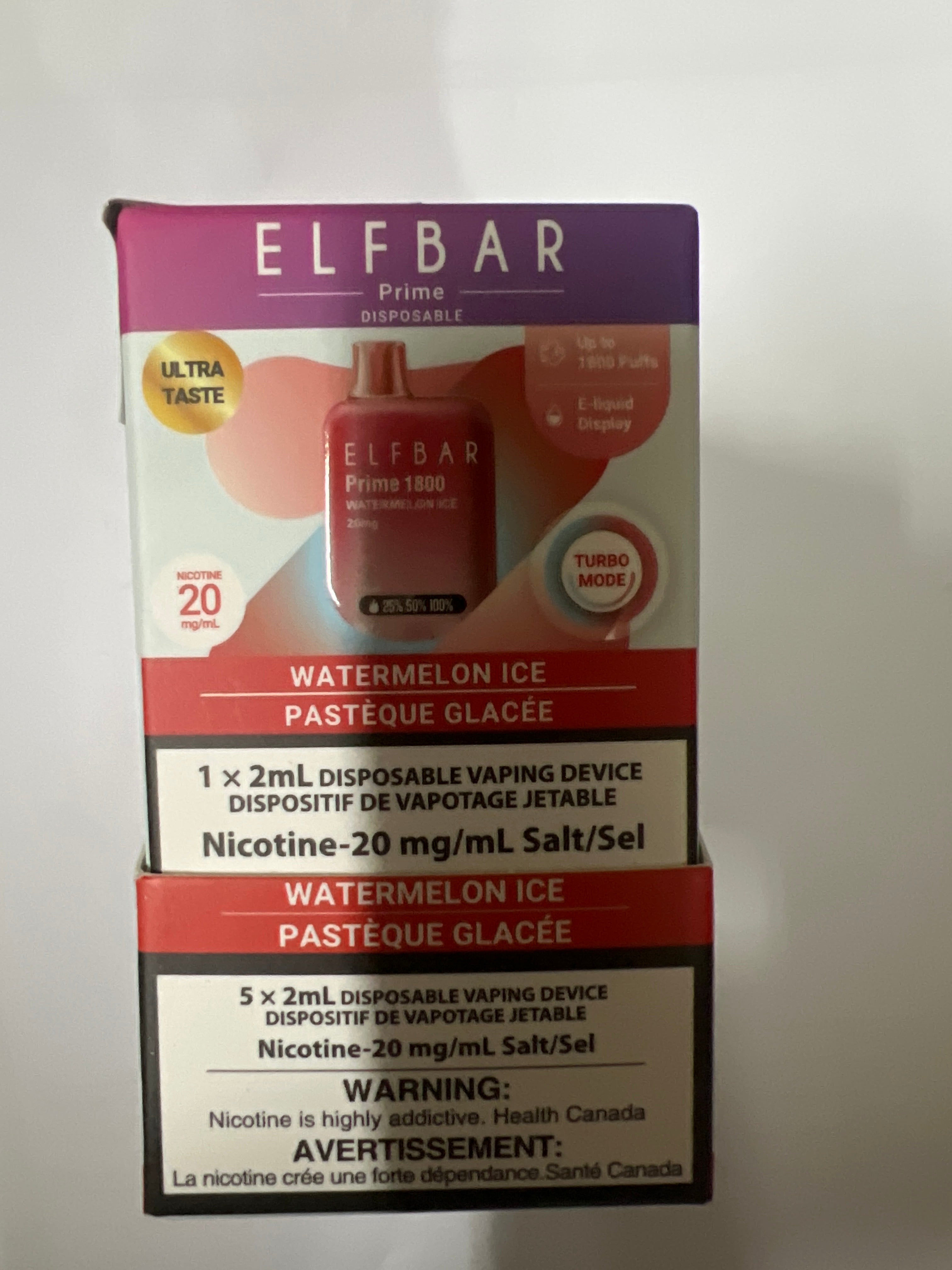 ELF BAR Disposable Prime 1800 Watermelon Ice ONT – Vape Collective