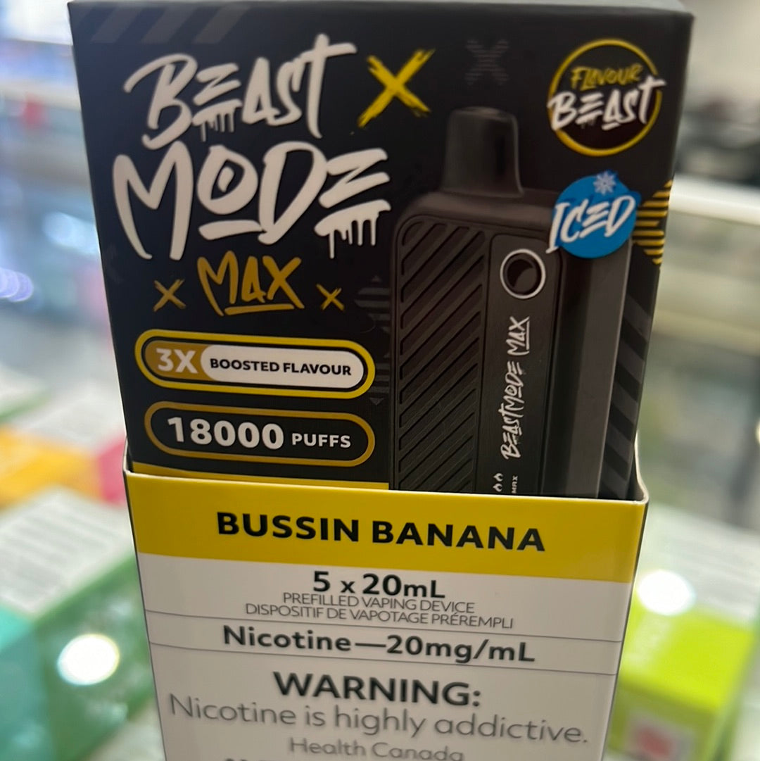 Flavour Beast Disposable Mode Max 18000 Bussin’ Banana – Vape Collective