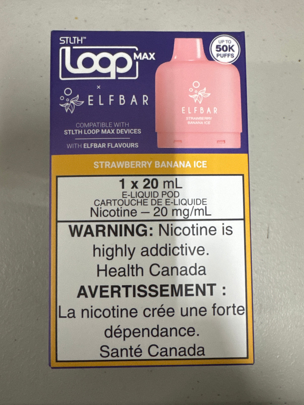 STLTH LOOP x ELFBAR 50K Pods Sour Strawberry Banana Ice – Vape Collective